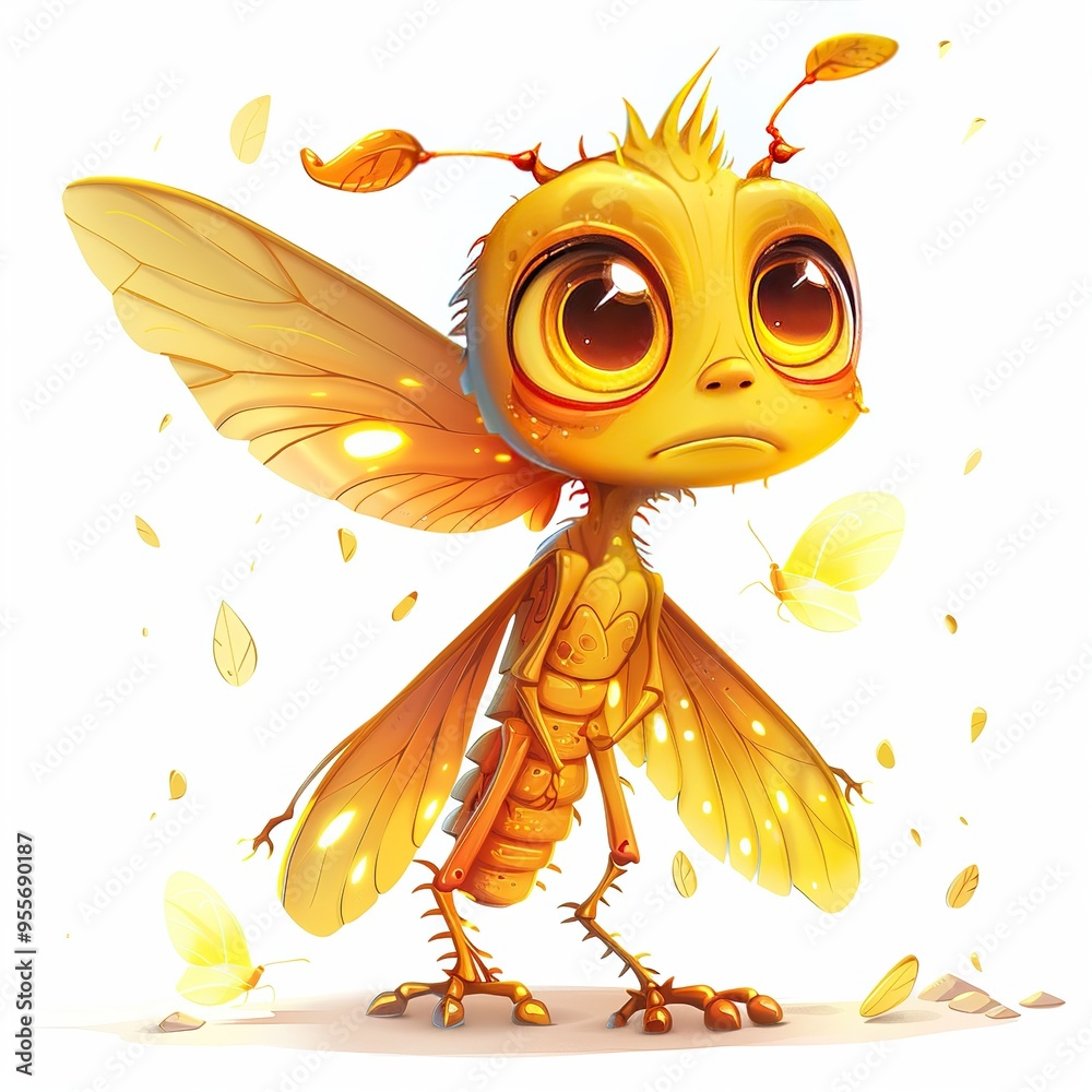 Firefly Guilt emotion fantasy animal cartoon isolated whitebackground ...
