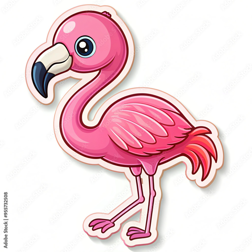 flamingoflamingo, bird, pink, vector, animal, illustration, cartoon ...