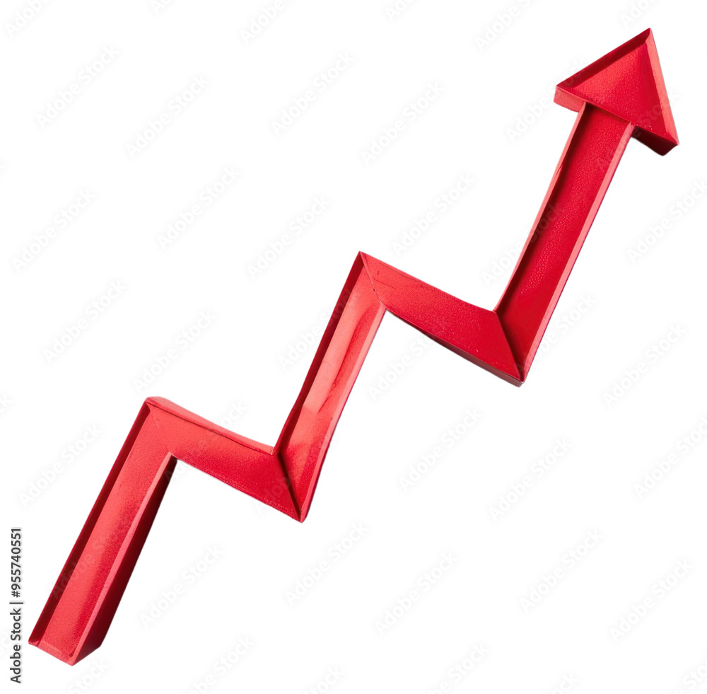 PNG Red arrow growth chart success Stock Photo | Adobe Stock