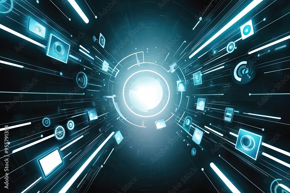 Contemporary Technology Backgrounds for Visuals Audio and Graphics ...