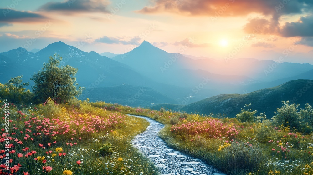 Sustainability roadmap environmental goals pathways and markers Stock ...