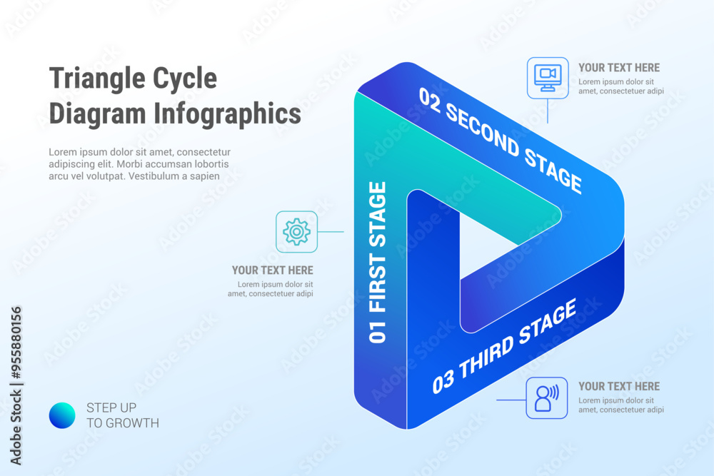 Vetor Triangle Cycle Diagram Infographics do Stock | Adobe Stock