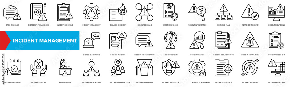 Incident Management icon. Crisis Response, Emergency Preparedness ...