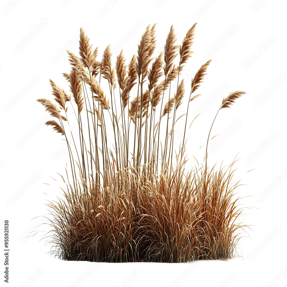 Tall Brown Grass with a Transparent Background for Design Projects ...