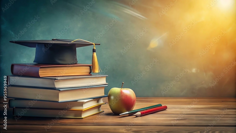 wonderful education background with blur book Stock Photo | Adobe Stock