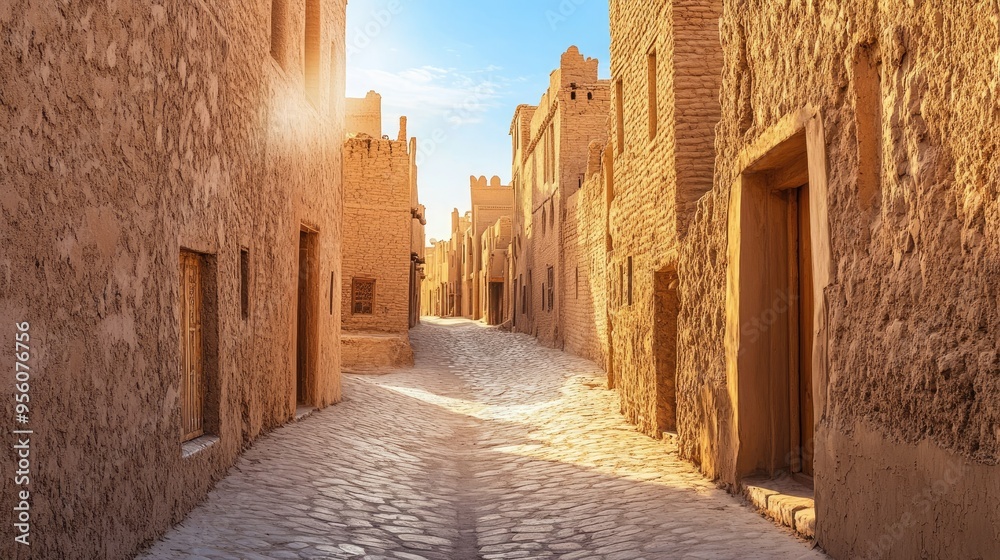 Historical Diriyah with traditional Najdi architecture, showcasing ...