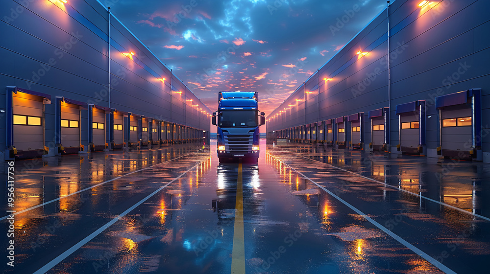 Logistics center trucks transportation delivery delivery by truck cargo ...