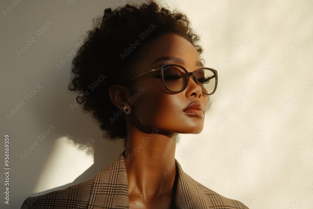 Elegant Shona Fashion Model Posed in Trendy Attire with Sunlit ...