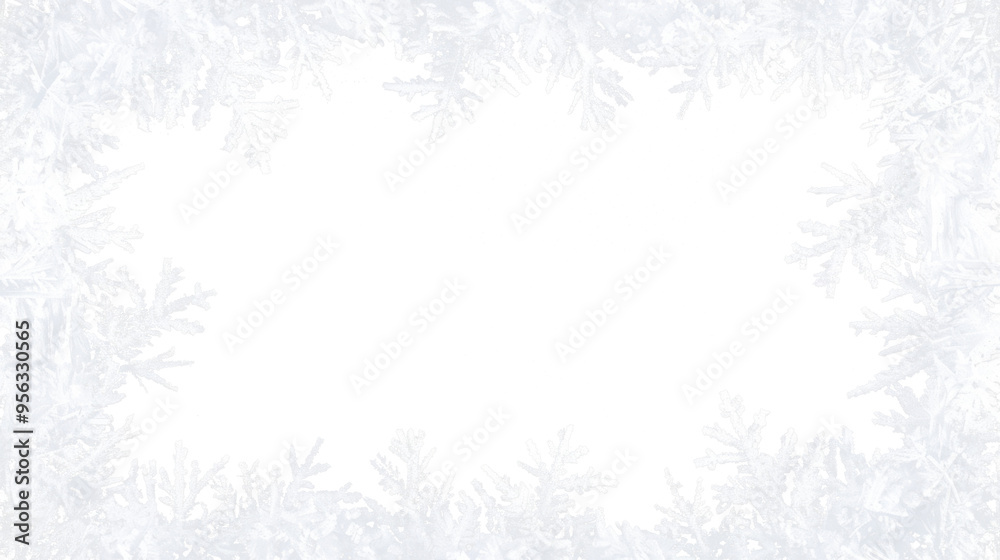 frozen snowy frame border isolated on white or transparent png Stock ...