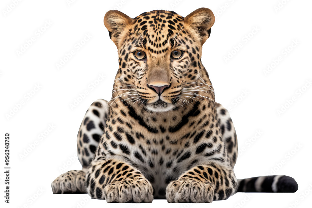 Realistic leopard PNG with transparent background for graphic design ...