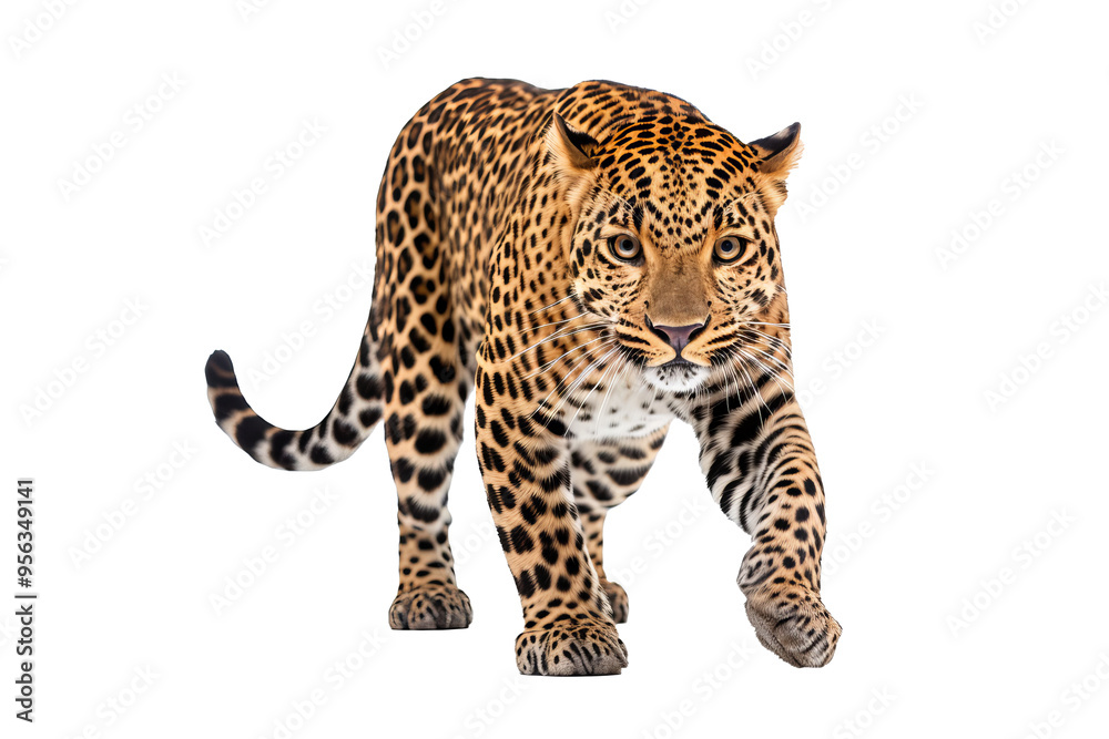 Realistic leopard PNG with transparent background for graphic design ...