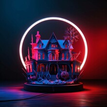 Haunted House Snow Globe Free Stock Photo - Public Domain Pictures