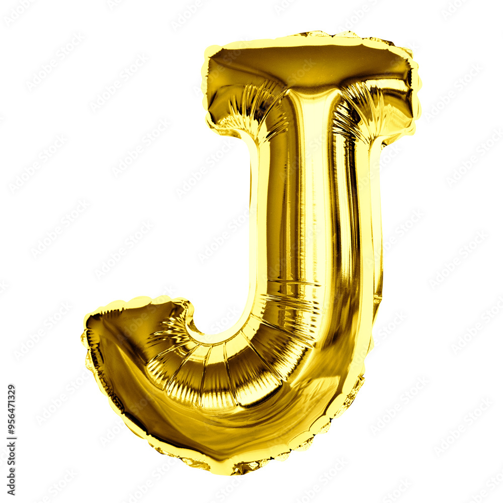 J alphabet balloon png sticker, party letter, transparent background ...