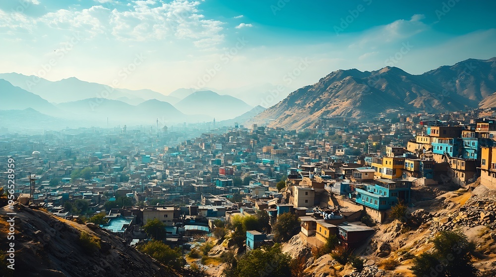 A highaltitude capital city Kabul in Afghanistan is cocooned by steep ...