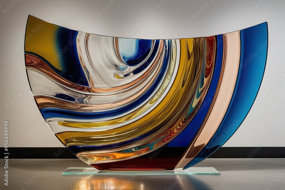 Radiant Curved Glass Artworks with Aesthetic Depth and Flowing Themes ...
