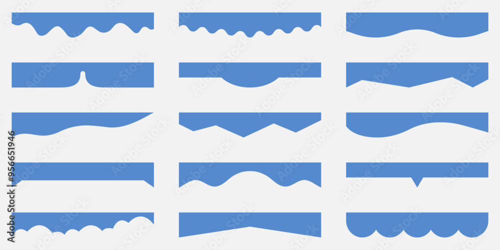 Website Divider Shape Collection. Abstract Design Elements for Web Page ...