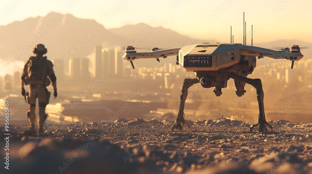 A realistic portrayal of future warfare, where drones, AI strategies ...