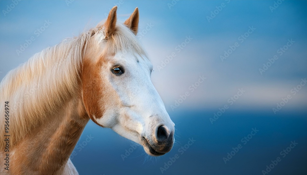 Foto de Stock UN caballo realista. El modelo del caballo se representa ...