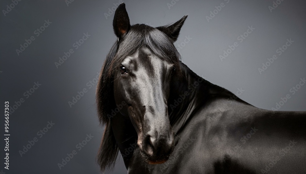 UN caballo realista. El modelo del caballo se representa con una ...