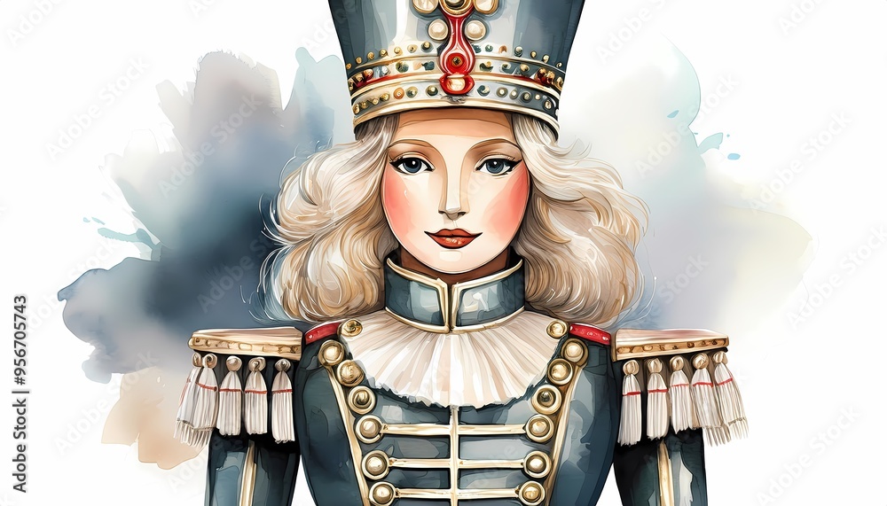 Nutcracker, watercolor clipart illustration with isolated background ...