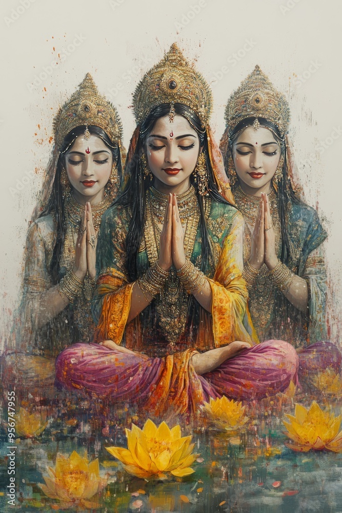 Photo Stock Navratri, the festival of the divine feminine, is one of ...