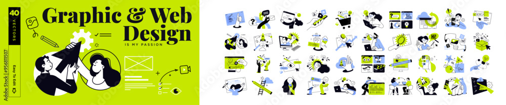 Vector de Stock Graphic and web design concept illustrations. Vector ...