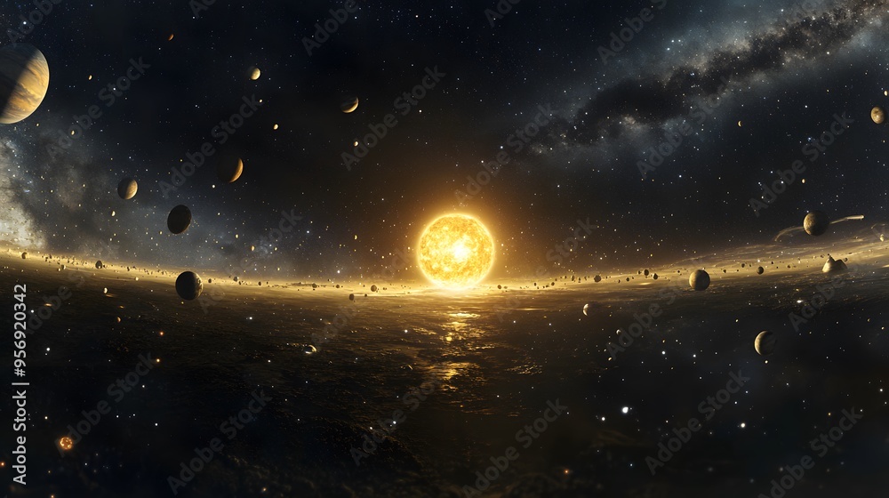 Complete Solar System: A panoramic view of the entire solar system ...