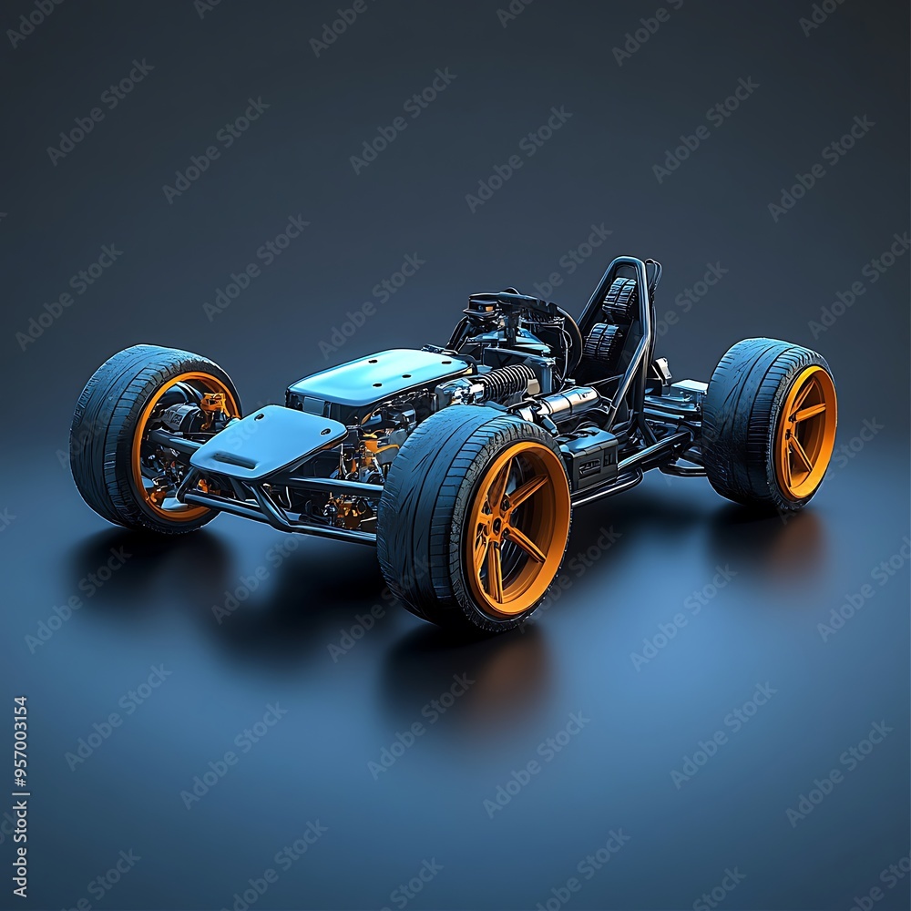 Electric Scotter chassis, to reveal the battery pack, motor, and other ...