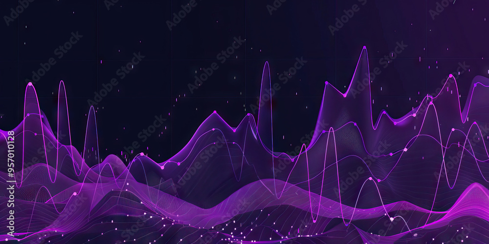 Purple Line Charts on Elegant Color Palettes for Charity and Nonprofit ...