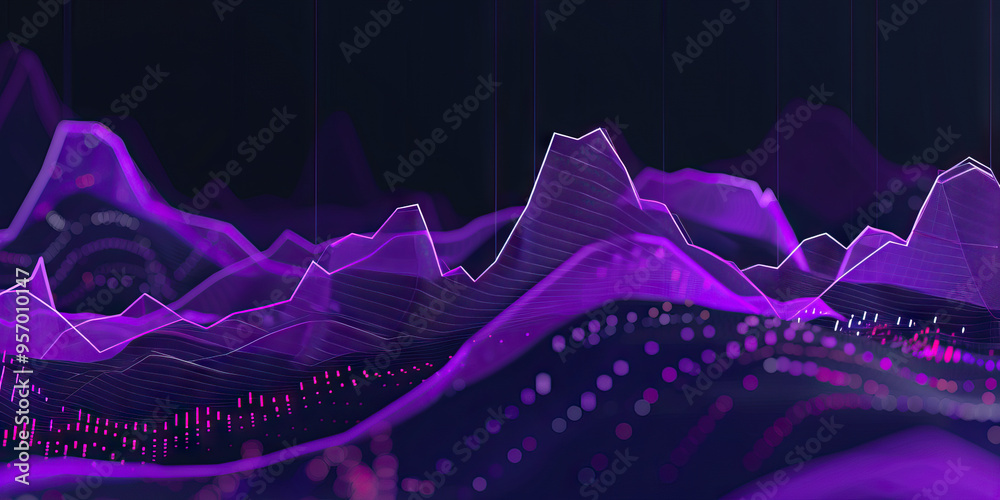 Purple Line Charts on Elegant Color Palettes for Charity and Nonprofit ...