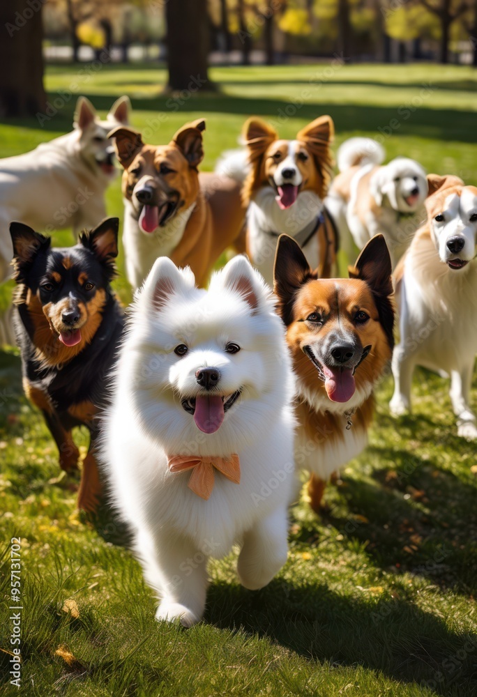 showcasing unique traits characteristics diverse dog breeds vibrant ...