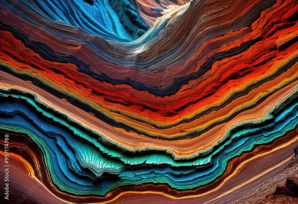 intricate colorful perspective multi layered earth structure showcasing ...