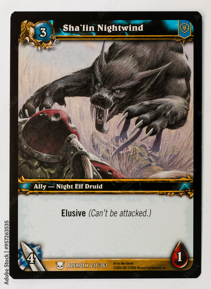 Hamburg, Germany - 06192024: photo of English World of Warcraft trading ...