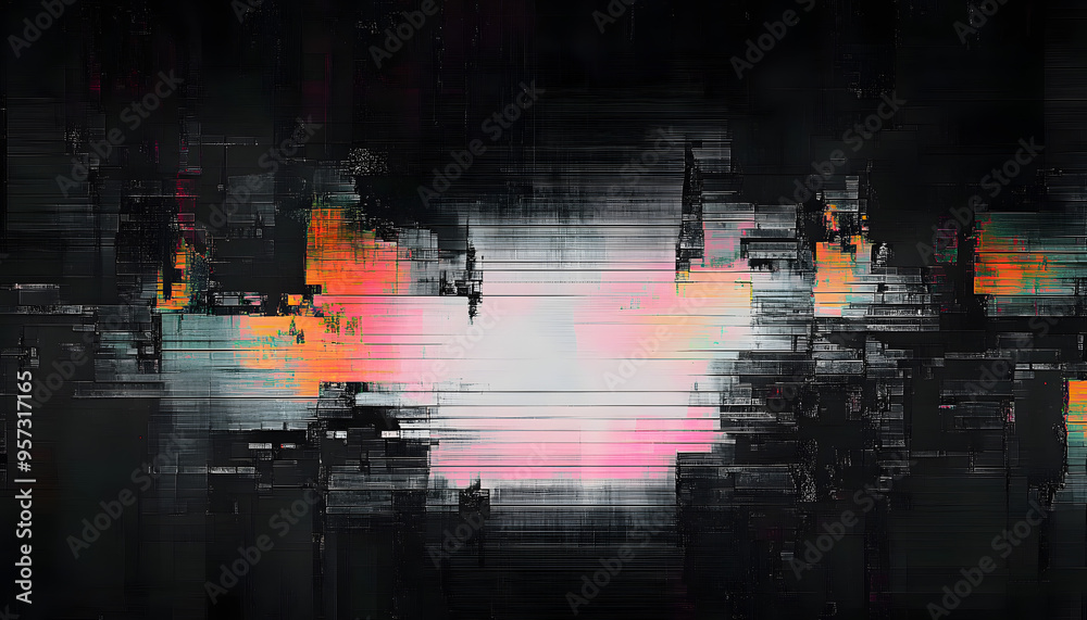 digital pixel glitch abstract error background overlay distorted broken ...