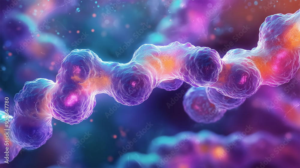 Electron microscopy of chromosomes during mitosis highlighting ...