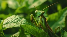 Praying Mantis And Water Drops Free Stock Photo - Public Domain Pictures