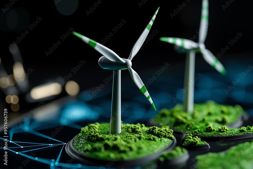 Stock-Foto „Wind Energy Green Technology, Dynamic, and Global Impact ...