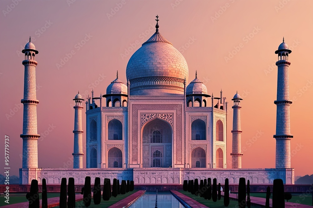 Taj Mahal Fusion: A Minimalist Graphic Design Representation of India s ...