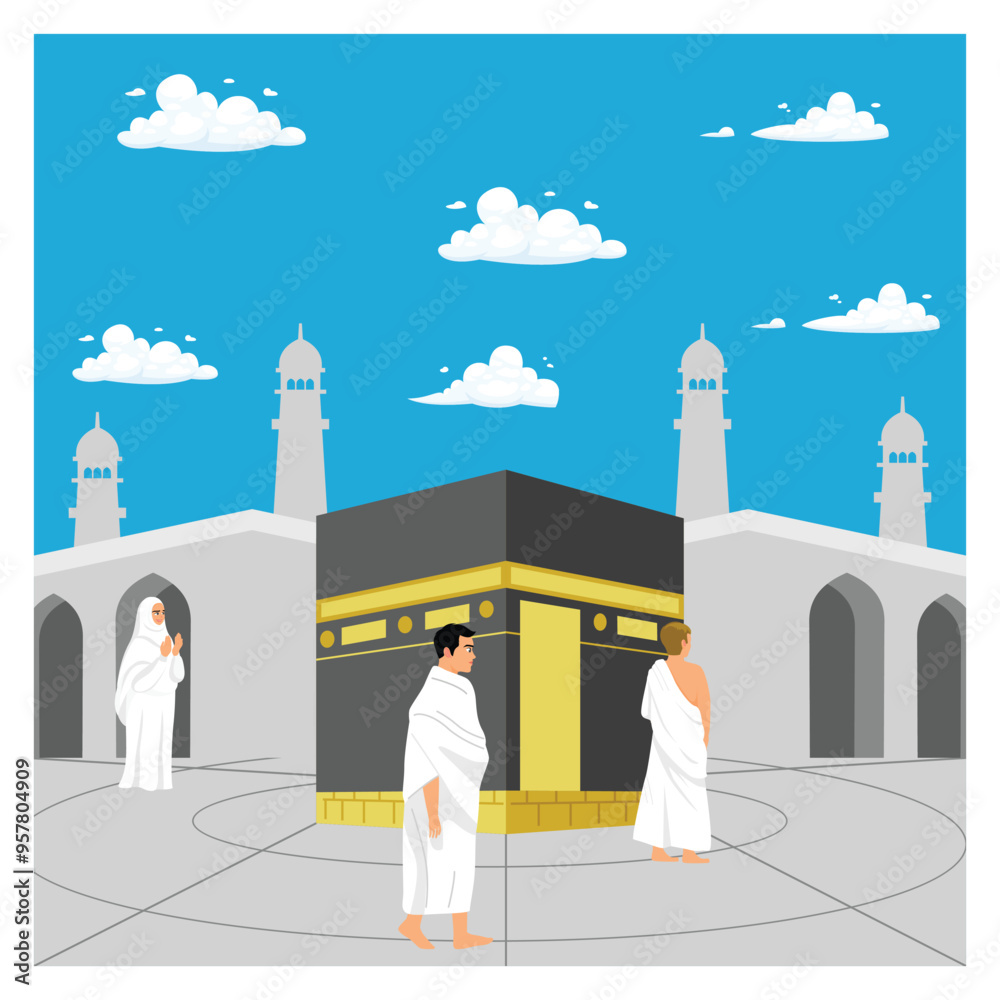 One of the rituals of Hajj is performing Tawaf. Pilgrims walk around ...