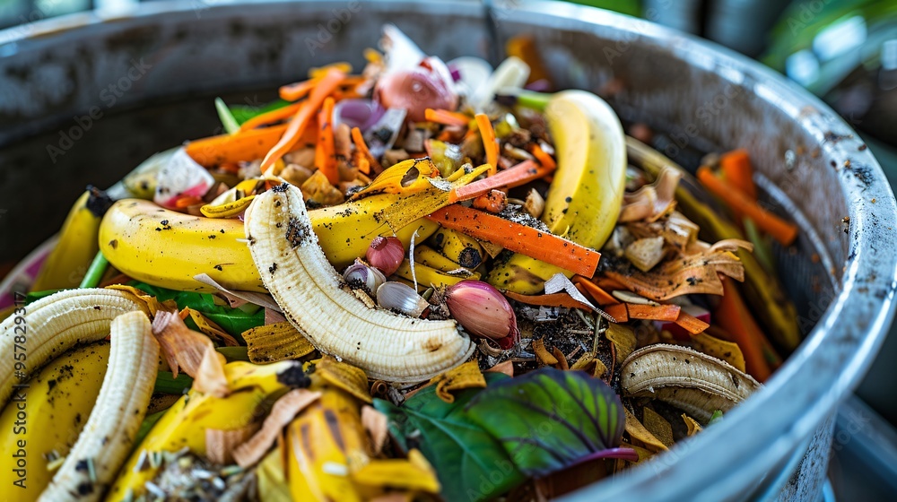 07240954 353. High-resolution photo of food waste destined for ...