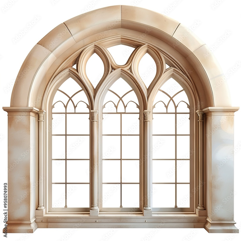 Arched window png frame clipart, barrel vault architecture isolated on ...