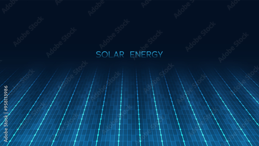 Solar panel pattern for the background. Banner of a set of solar panels ...