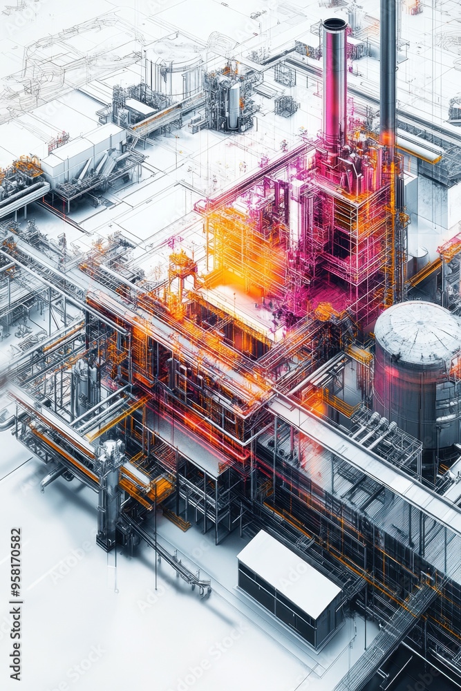 Operational Efficiency, A detailed visual plan showing key steps and ...