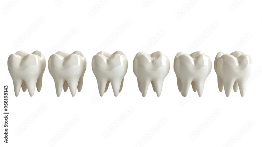 Set of dental premolar teeth 3d models as a concept of dental ...