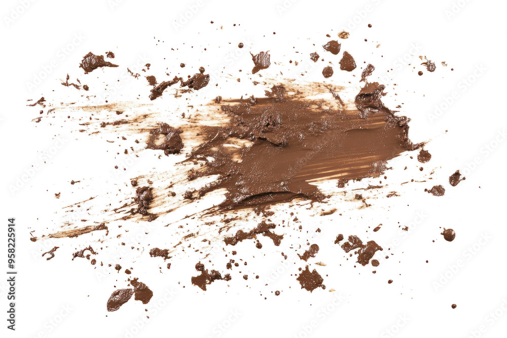 mud drops and smears with chunky texture isolated on transparent ...