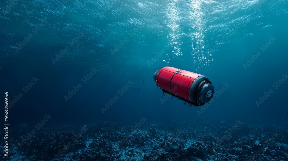 Autonomous underwater robot mapping and collecting microplastic debris from the ocean floor ...