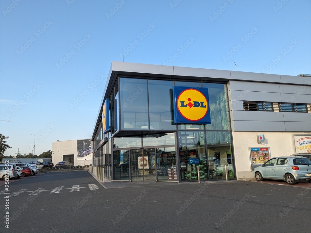 Prague, Czech Republic - SEPTEMBER 13 2024: LIDL supermarket by LIDL ...