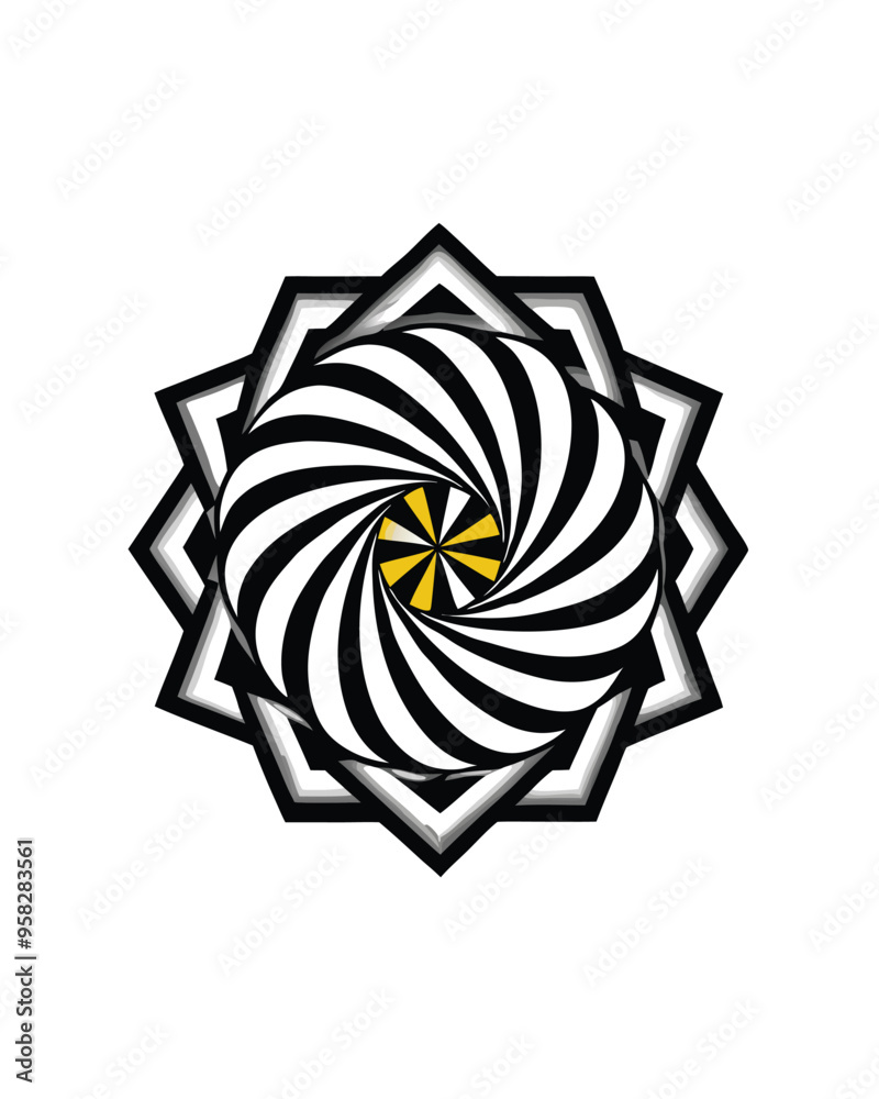 Design a visually compelling optical illusion that creates a convincing ...