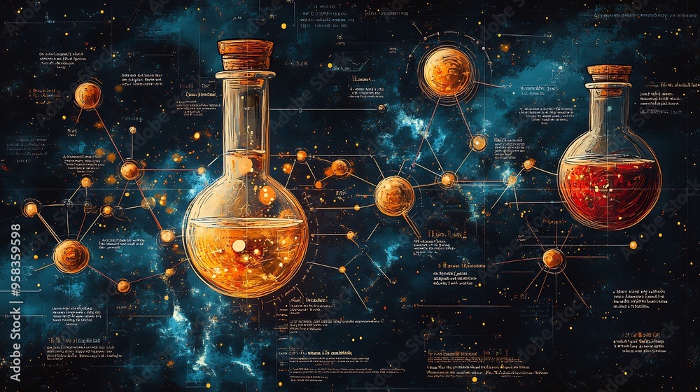 Vector mind map the fundamentals of chemistry including atomic ...