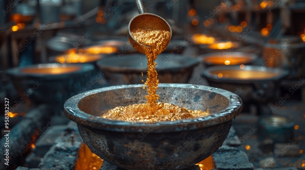 Brilliant reality of goldsmithing: the melting process of gold ...